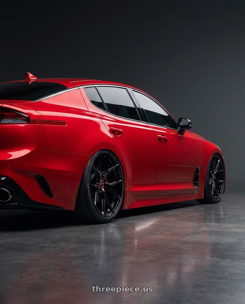 2022 Kia Stinger GT on VOSSEN Wheels | HF-5 5X114.3 +40 GLOSS BLACK ...